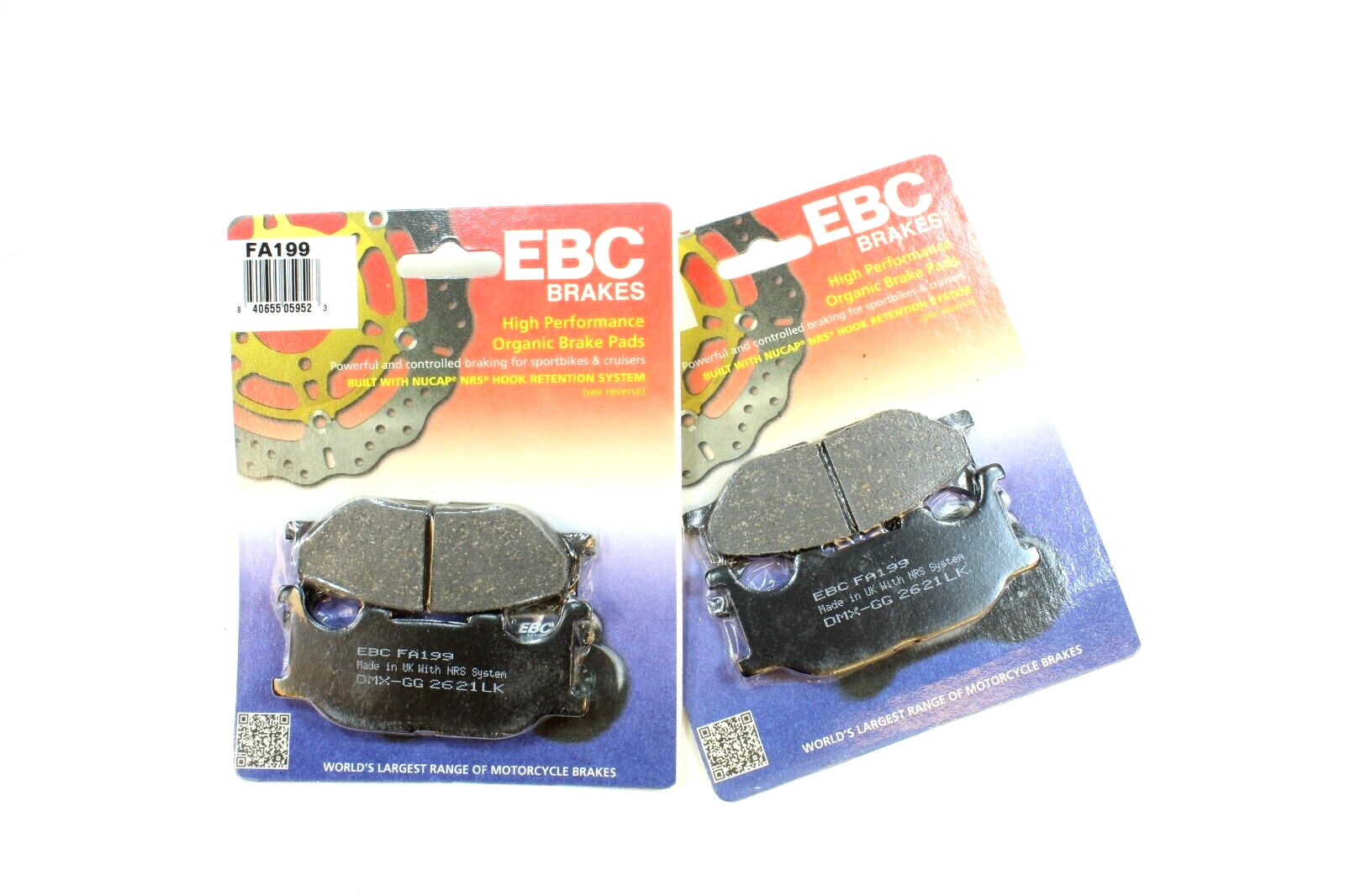 EBC Brake Pad Set Organic for 2007 Yamaha V Star 1100:XVS1100 Midnight