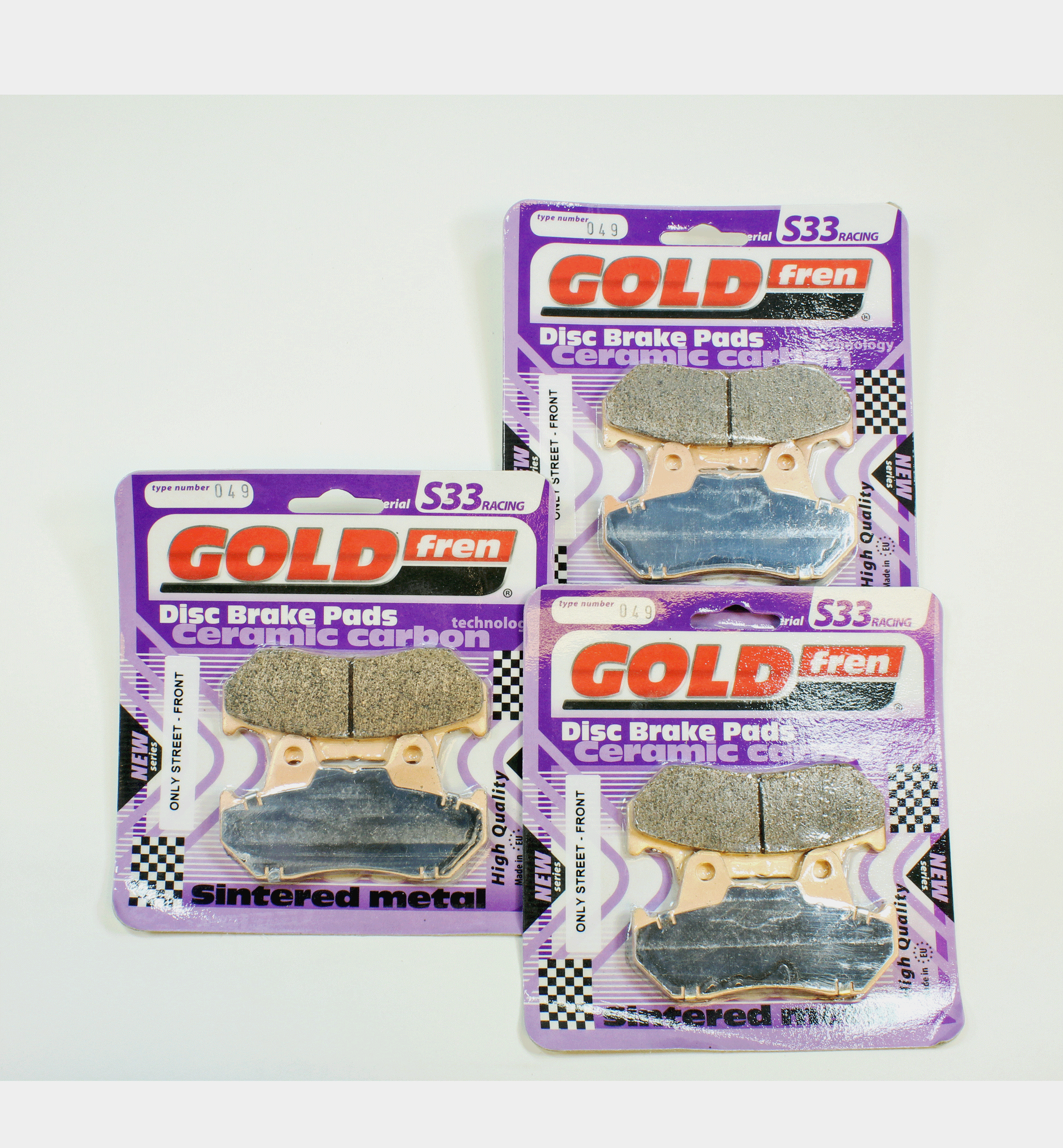 GoldFren Brake Pad Set S33 Ceramic Carbon for 1984-1987 Honda Goldwing